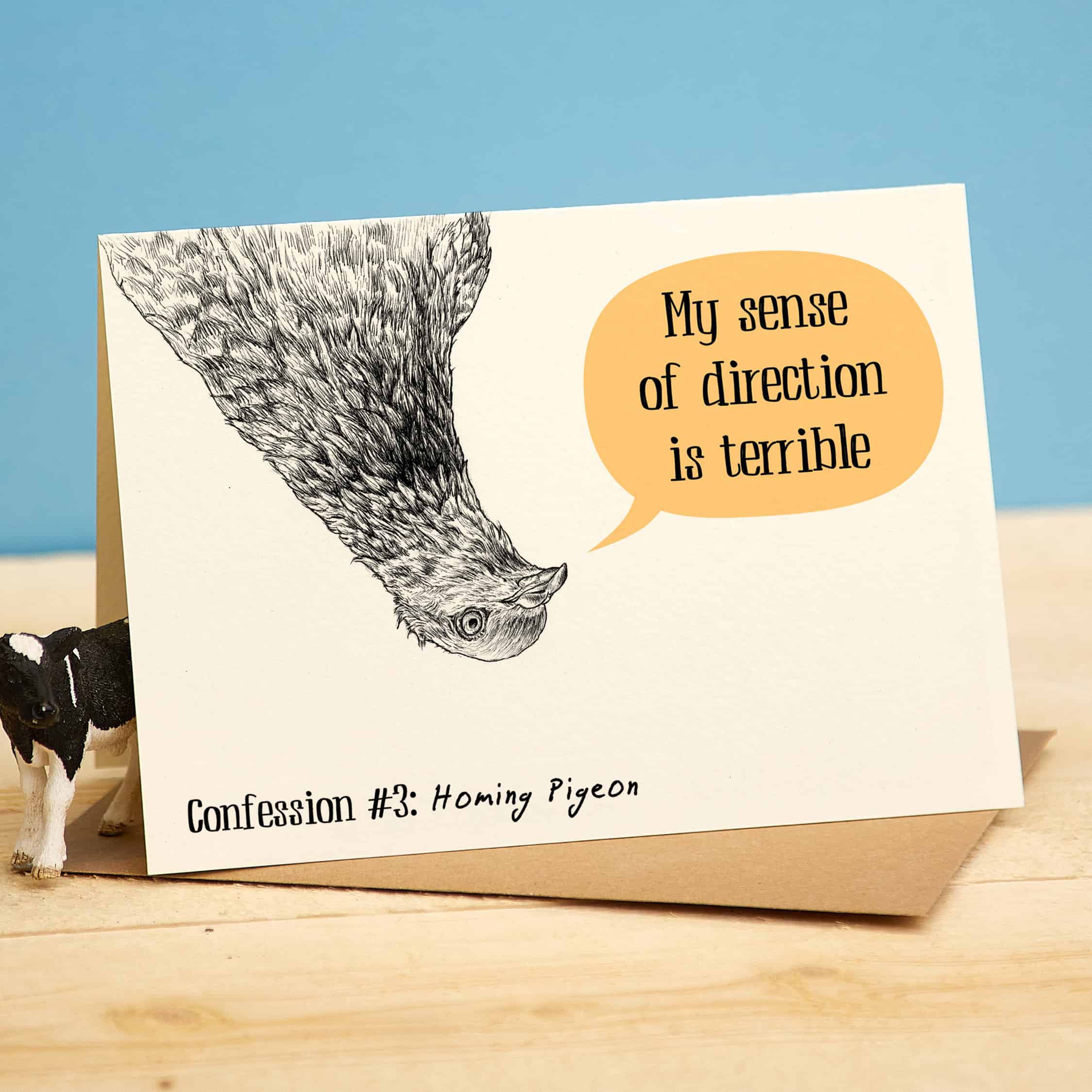 Pigeon Confession Card – Bewilderbeest