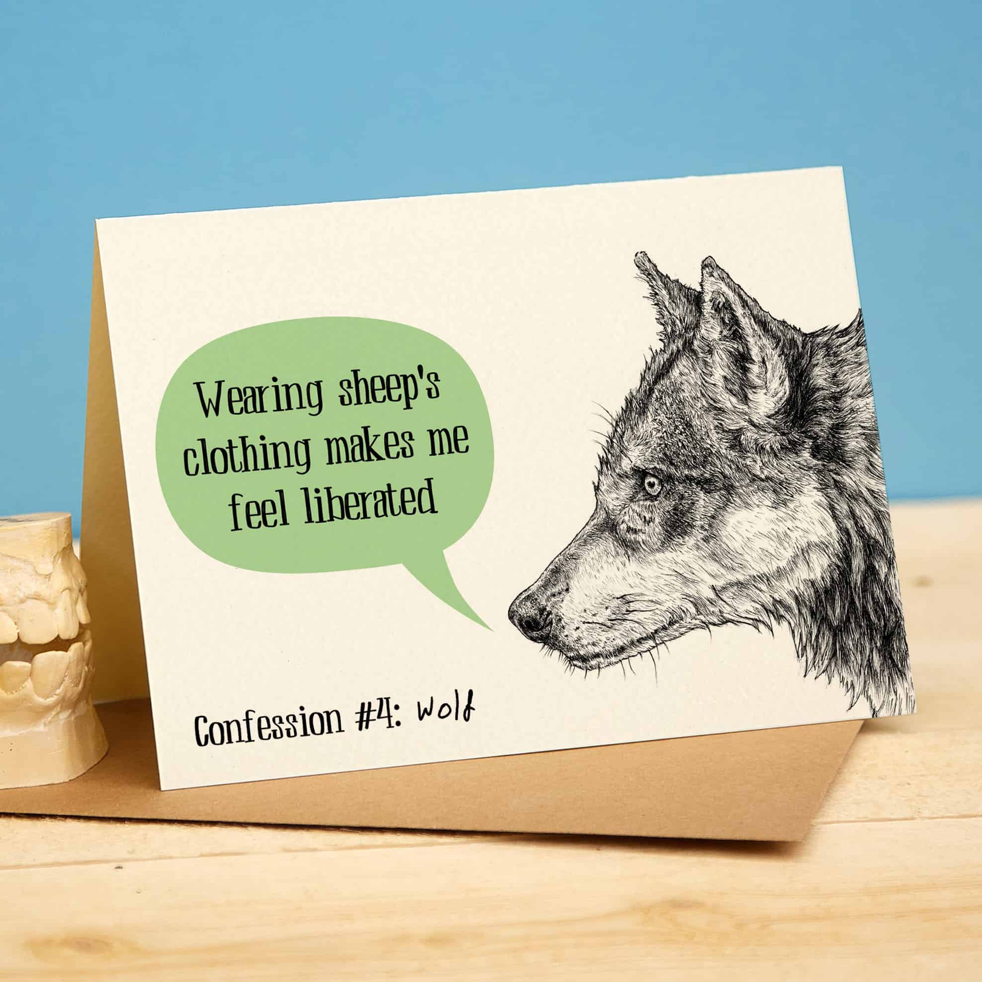 Wolf Confession Card – Bewilderbeest